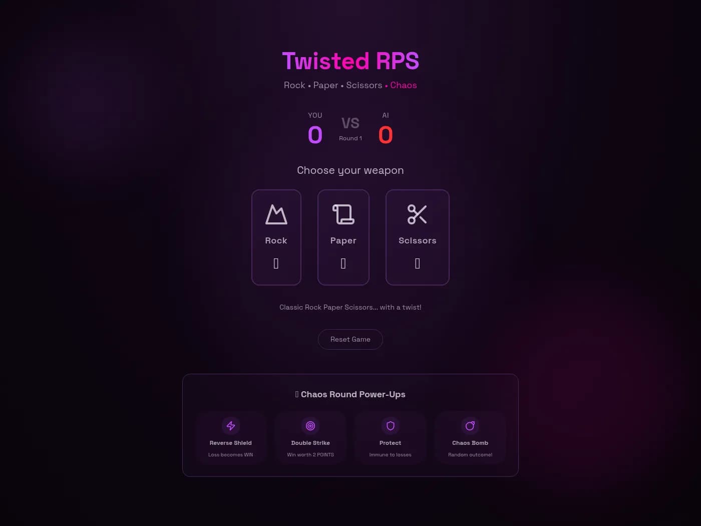 Twisted RPS Challenge