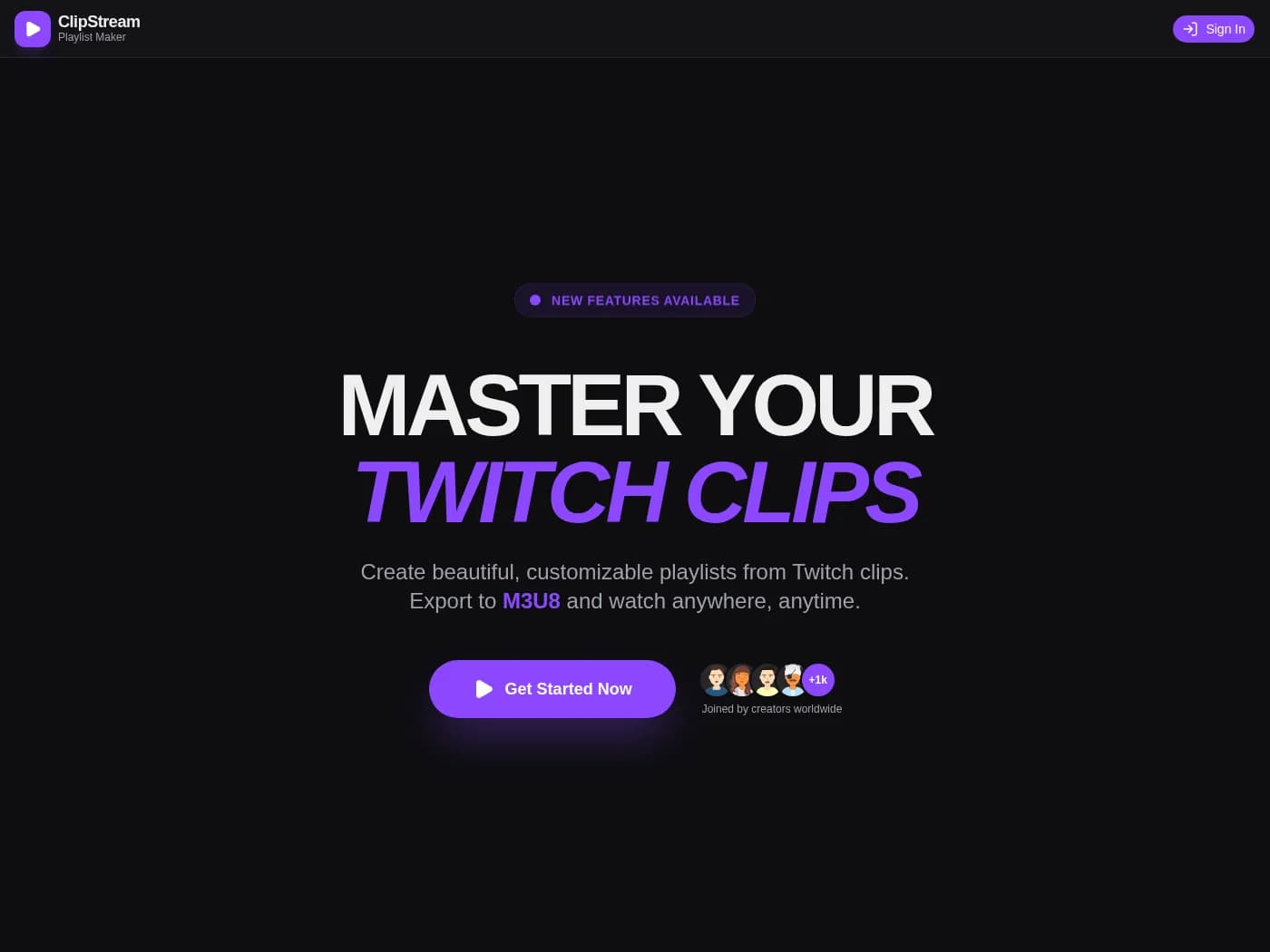 ClipStream Playlist Maker