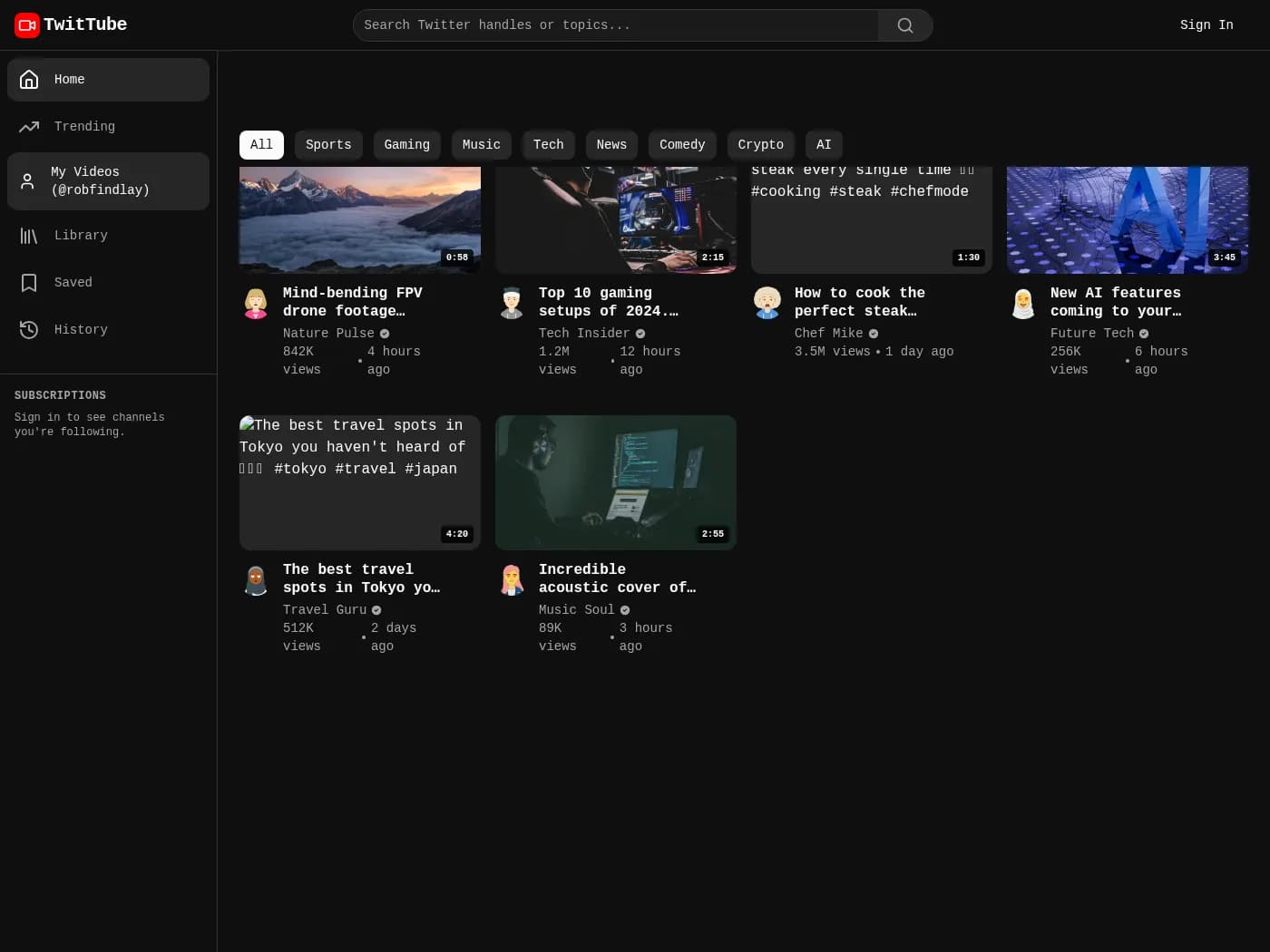TwitTube Player