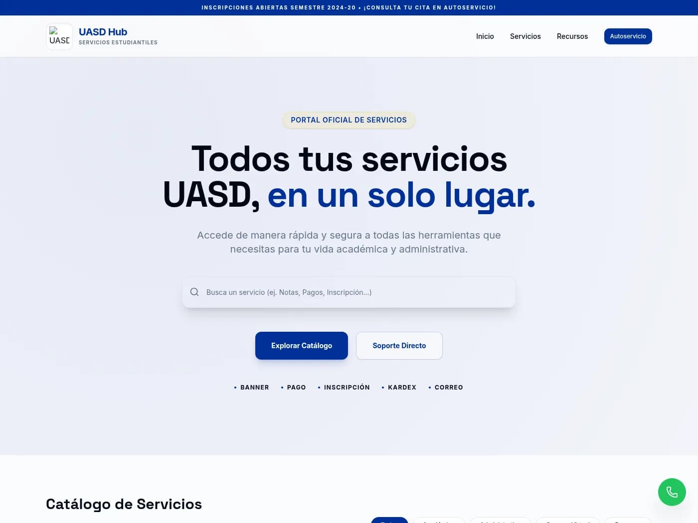 UASD Service Hub