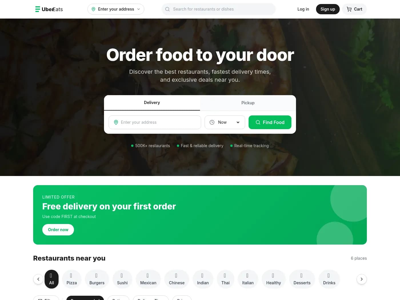 Ubereats Web Clone