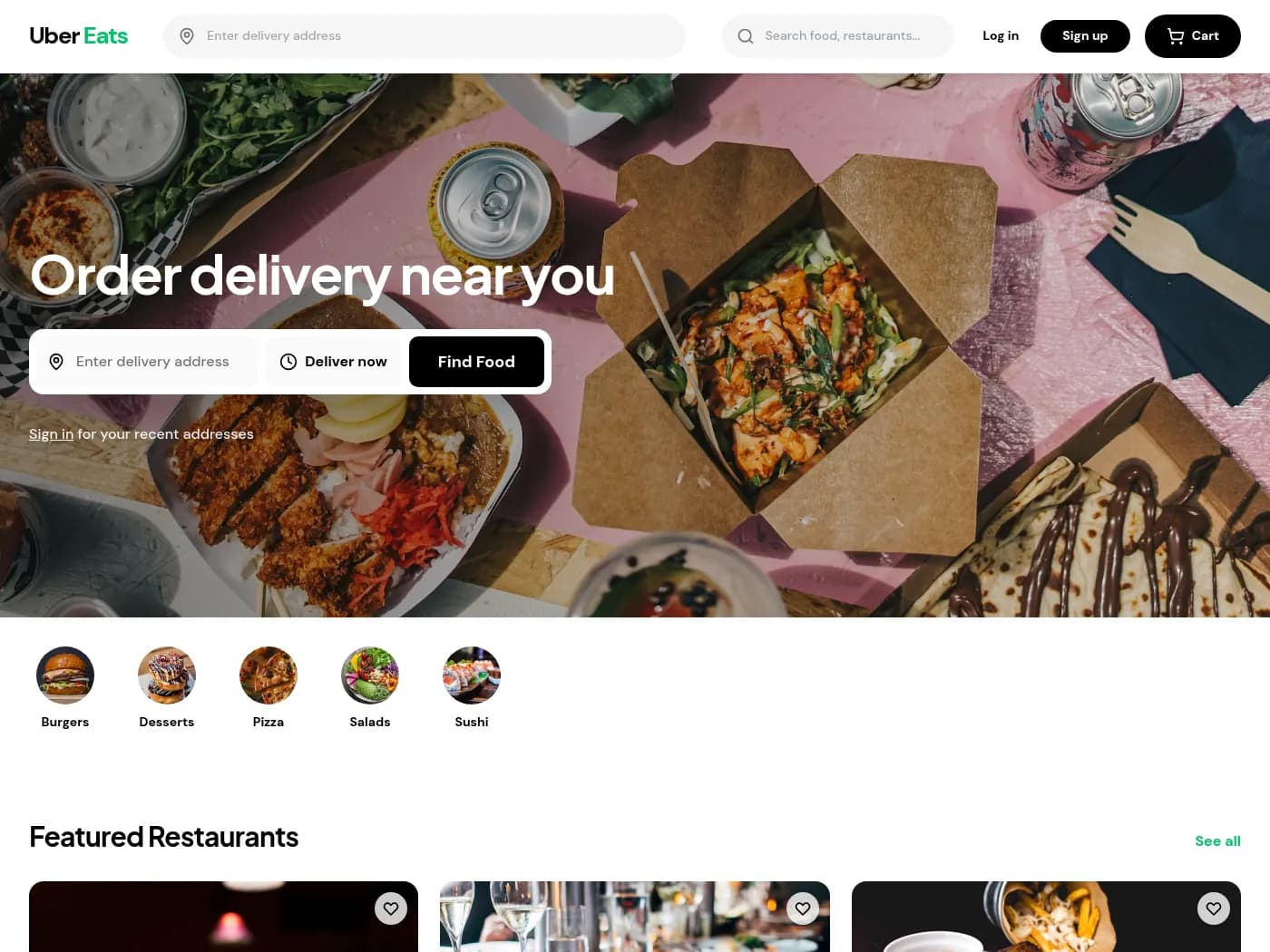 Uber Eats Web Clone