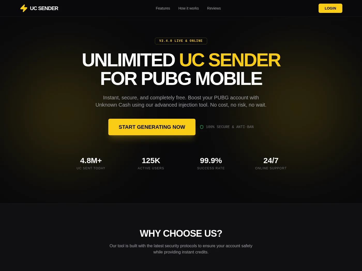 UC Sender for PUBG