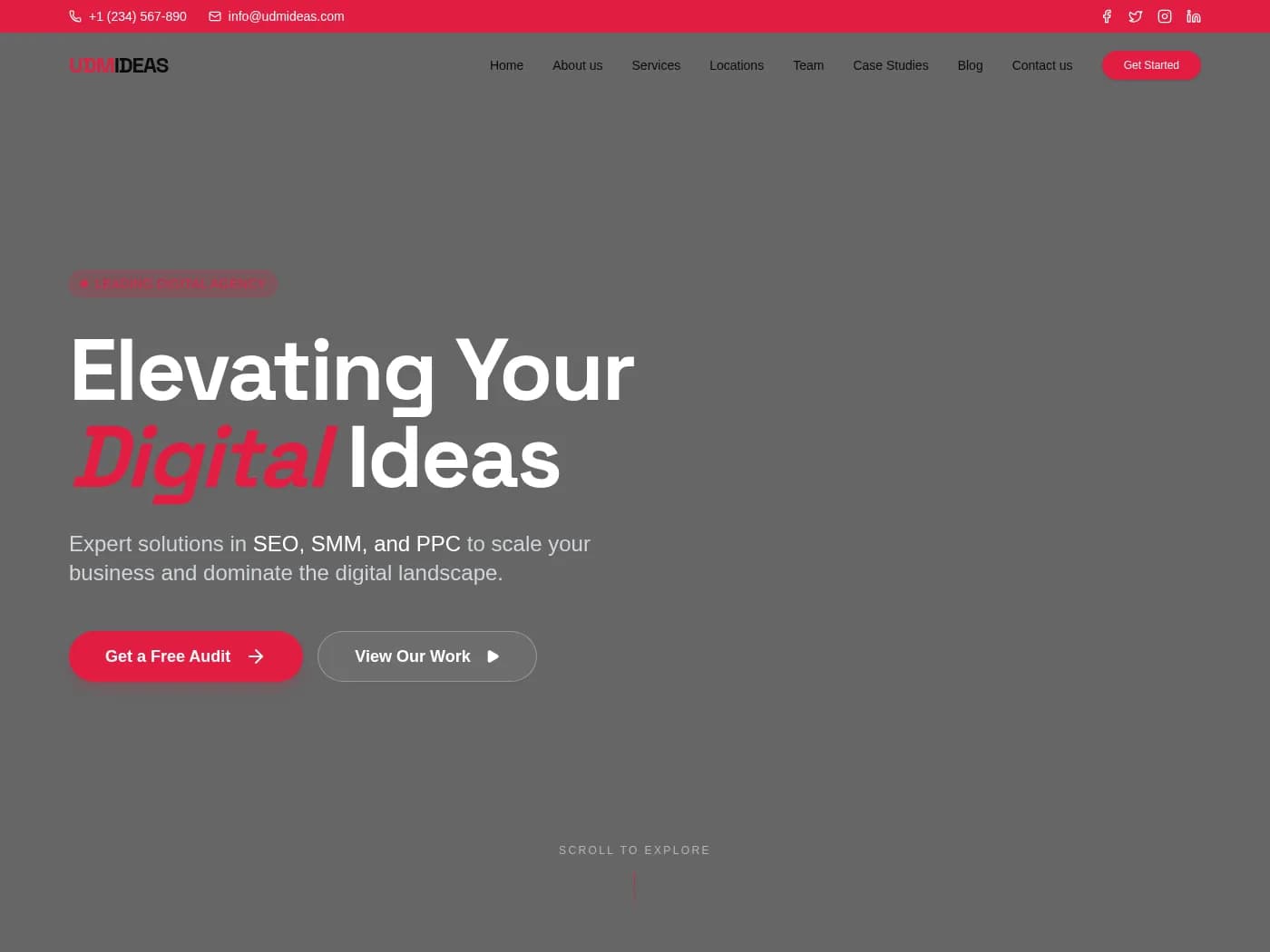 UDMIDEAS Digital Agency Site