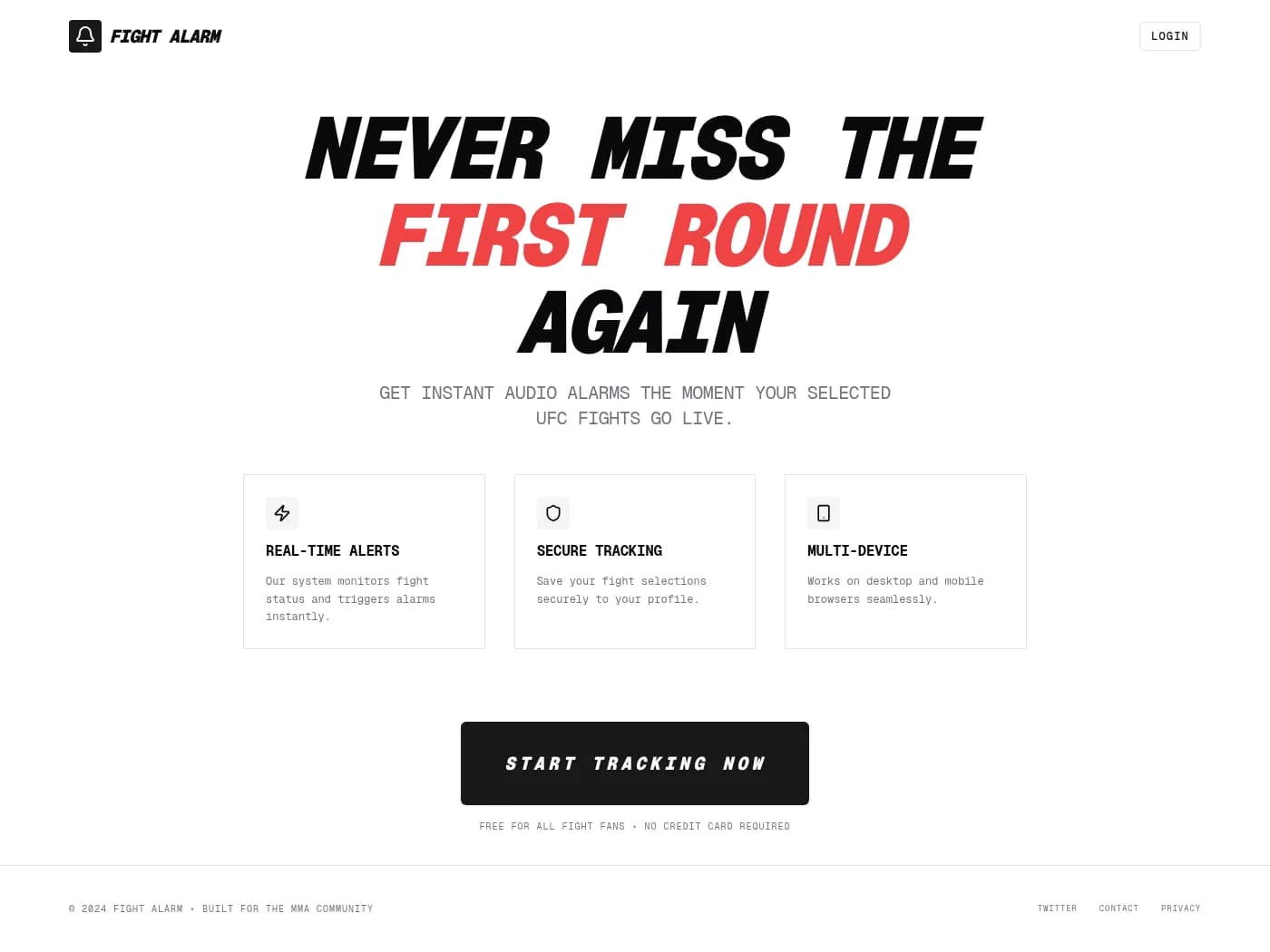 UFC Fight Alarm