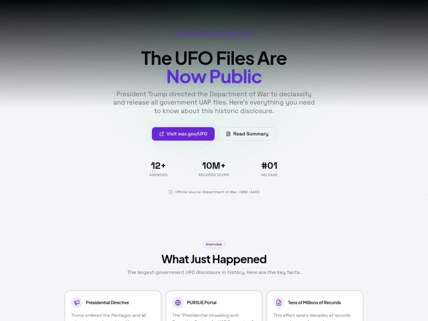 UFO Files Summarizer