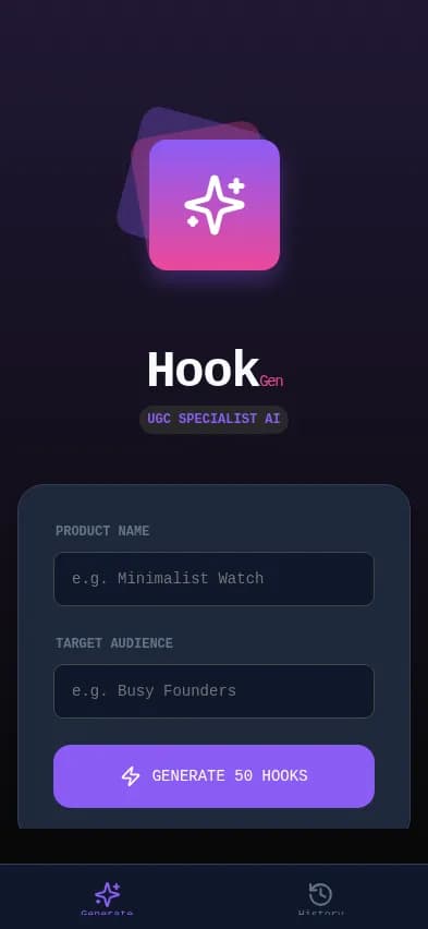 3D UGC Hook Generator