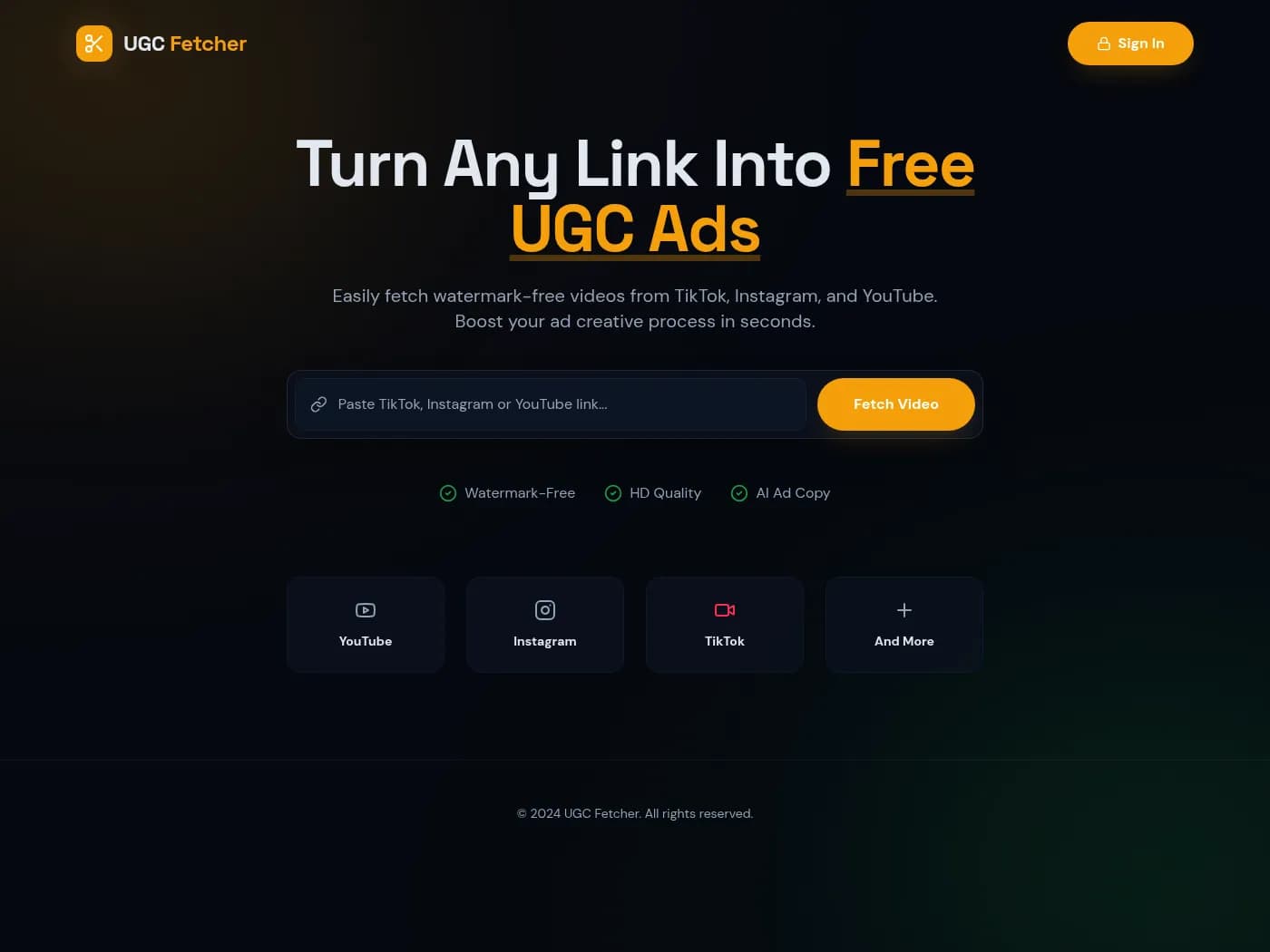 UGC Ad Fetcher
