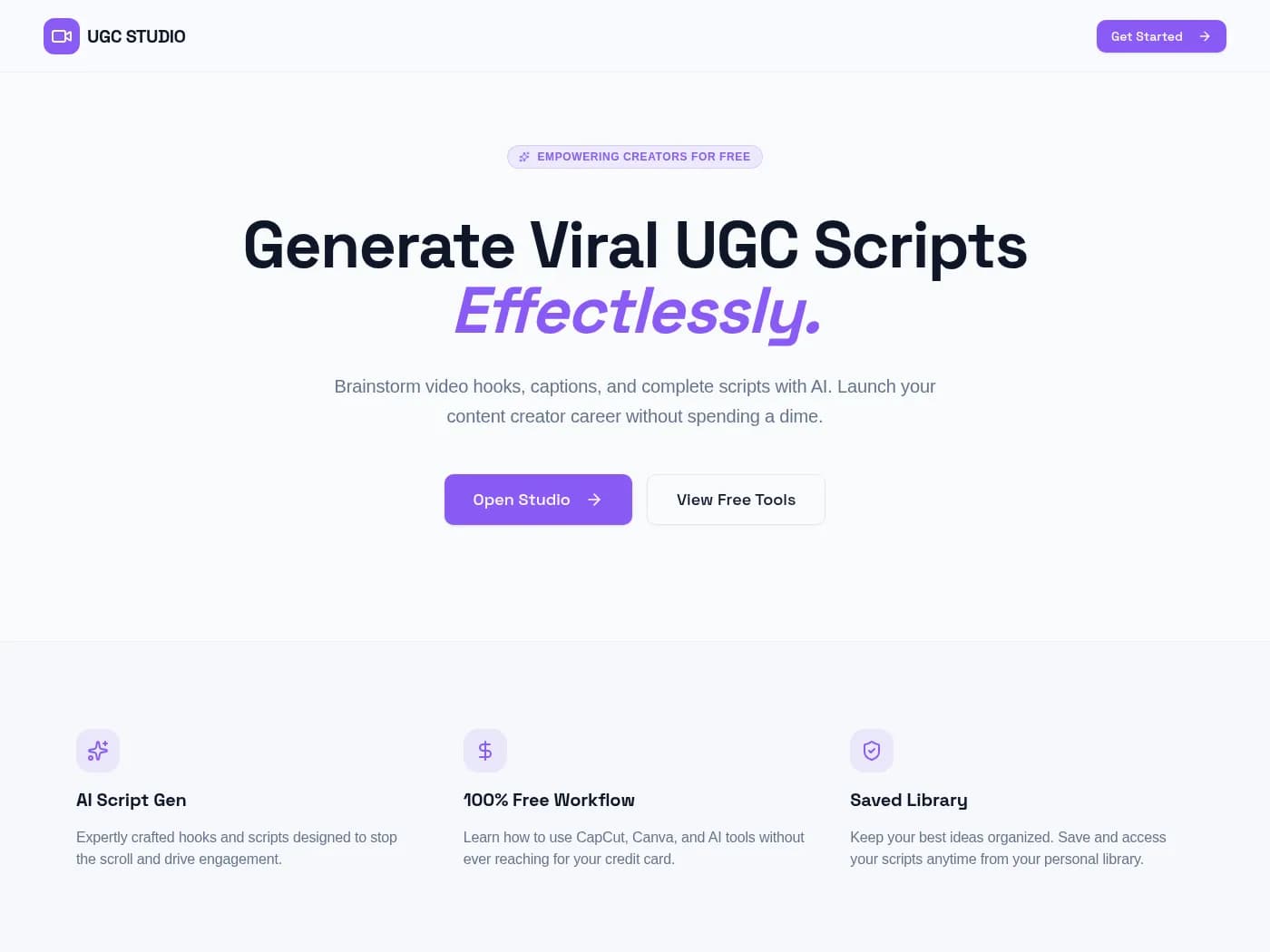 UGC AI Script Studio