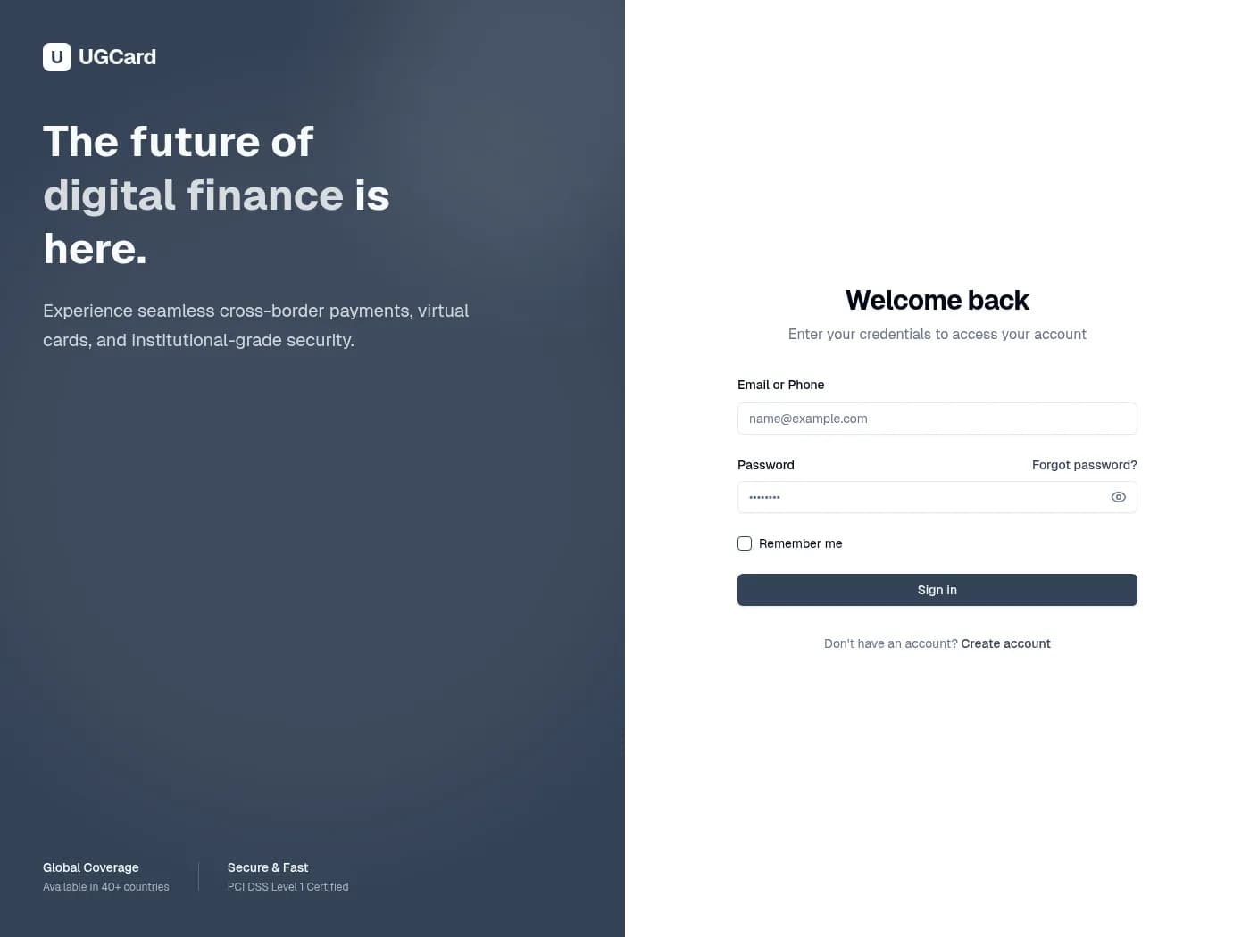 UGCard Auth MVP