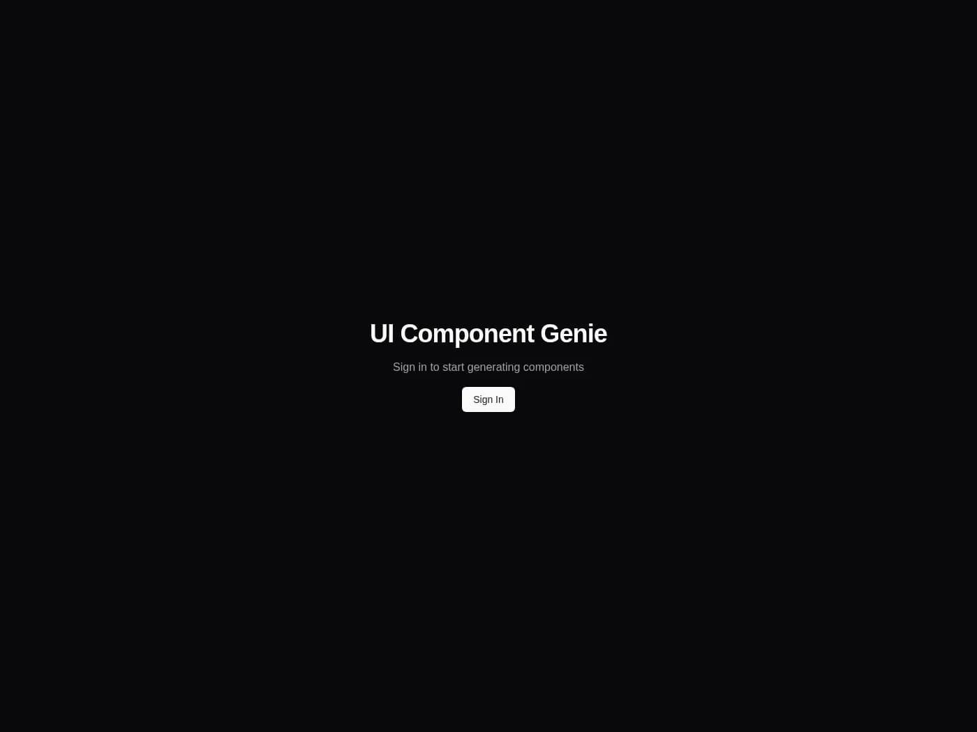 UI Component Genie
