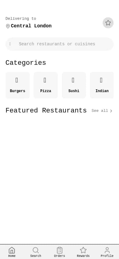 UK Bites Delivery App
