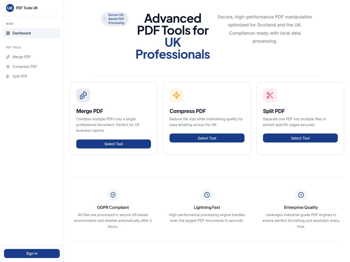 UK PDF Tools SaaS
