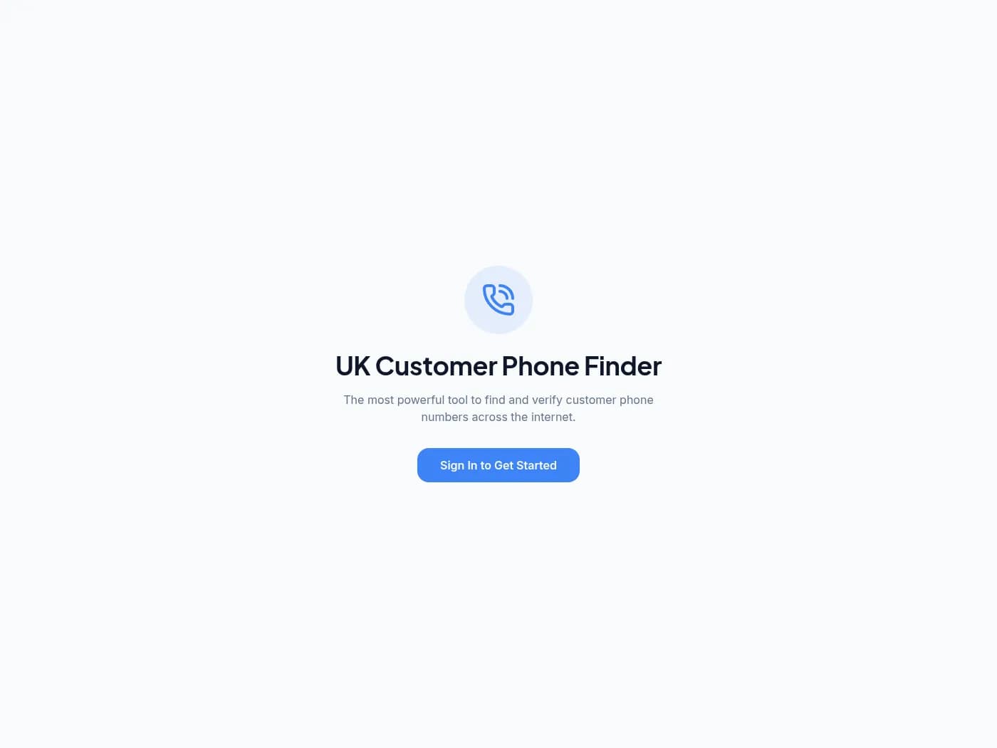 UK Customer Phone Finder