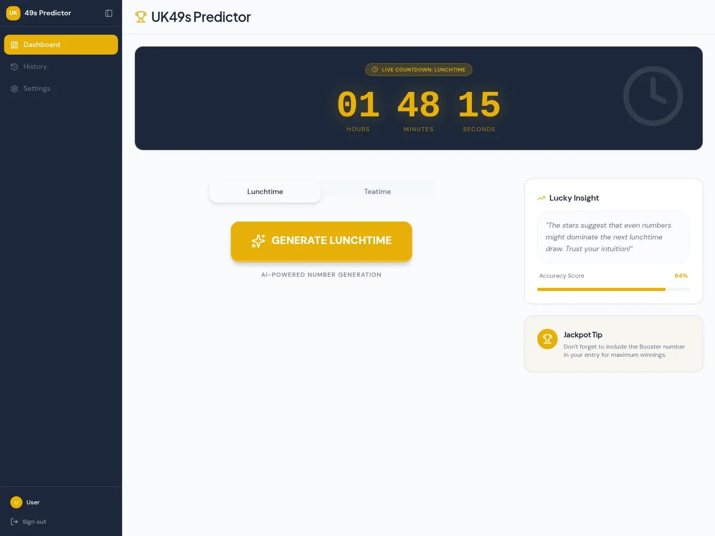 UK49s Predictor App