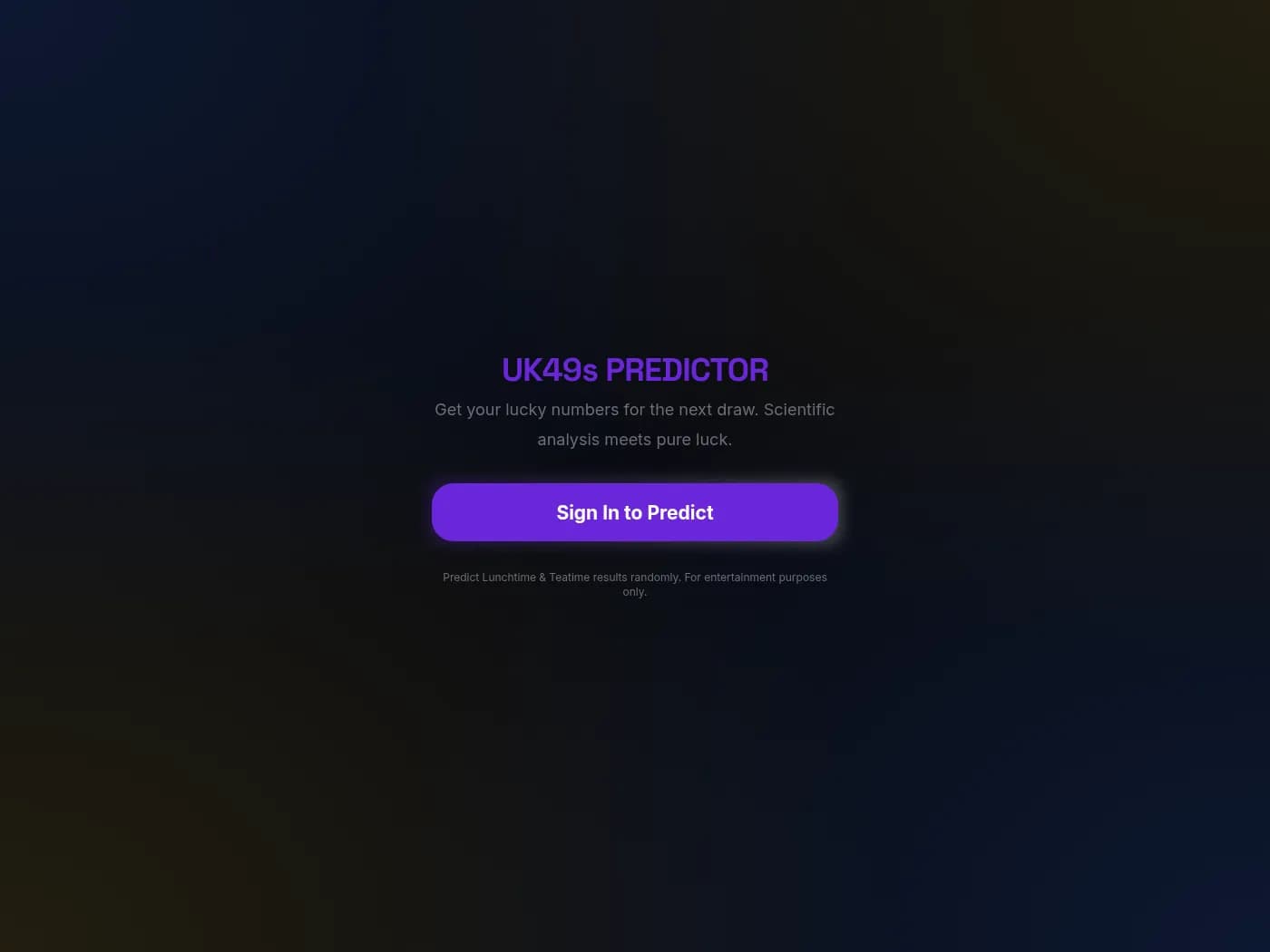 UK49s Predictor