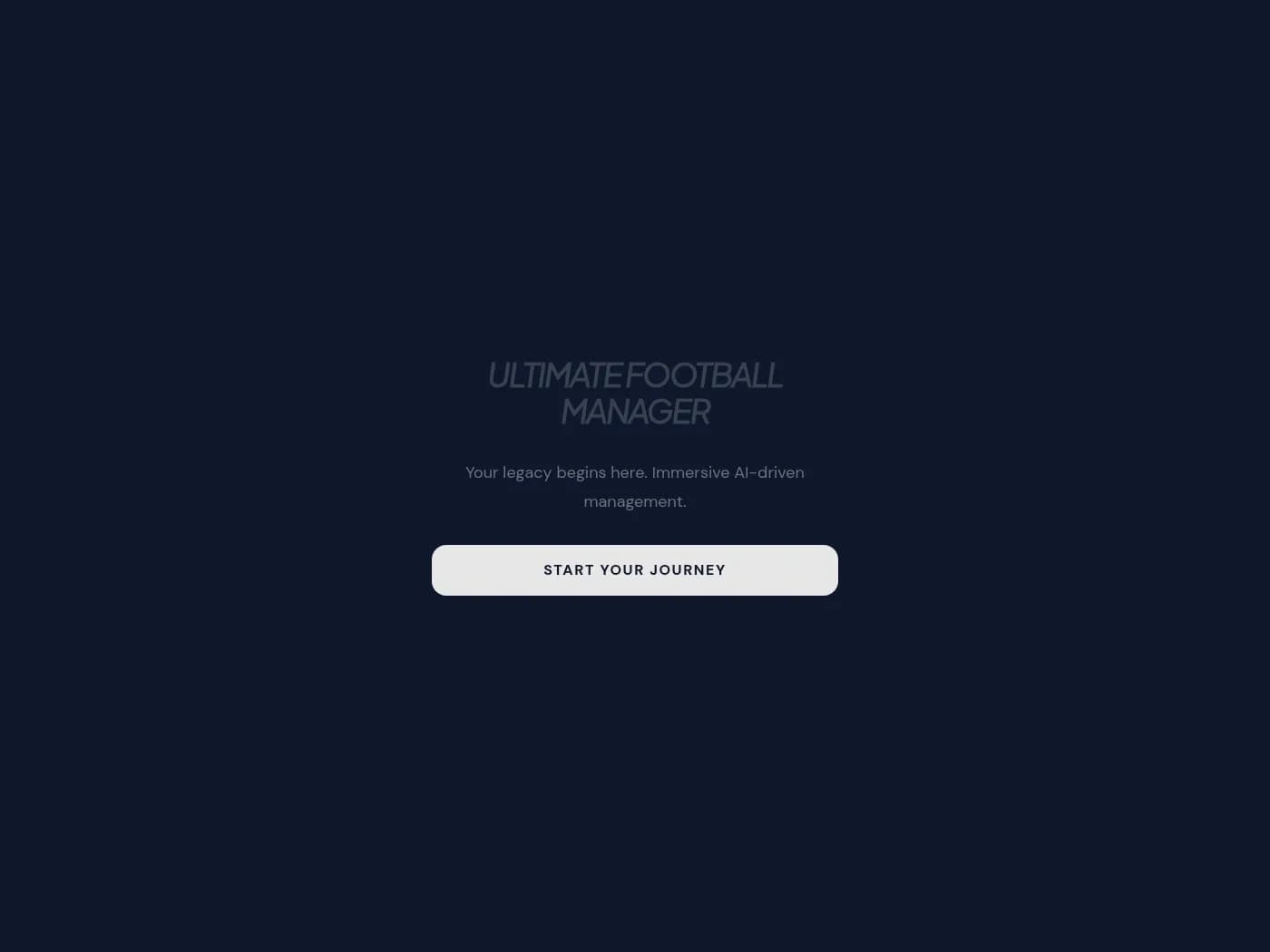 Ultimate Football Manager