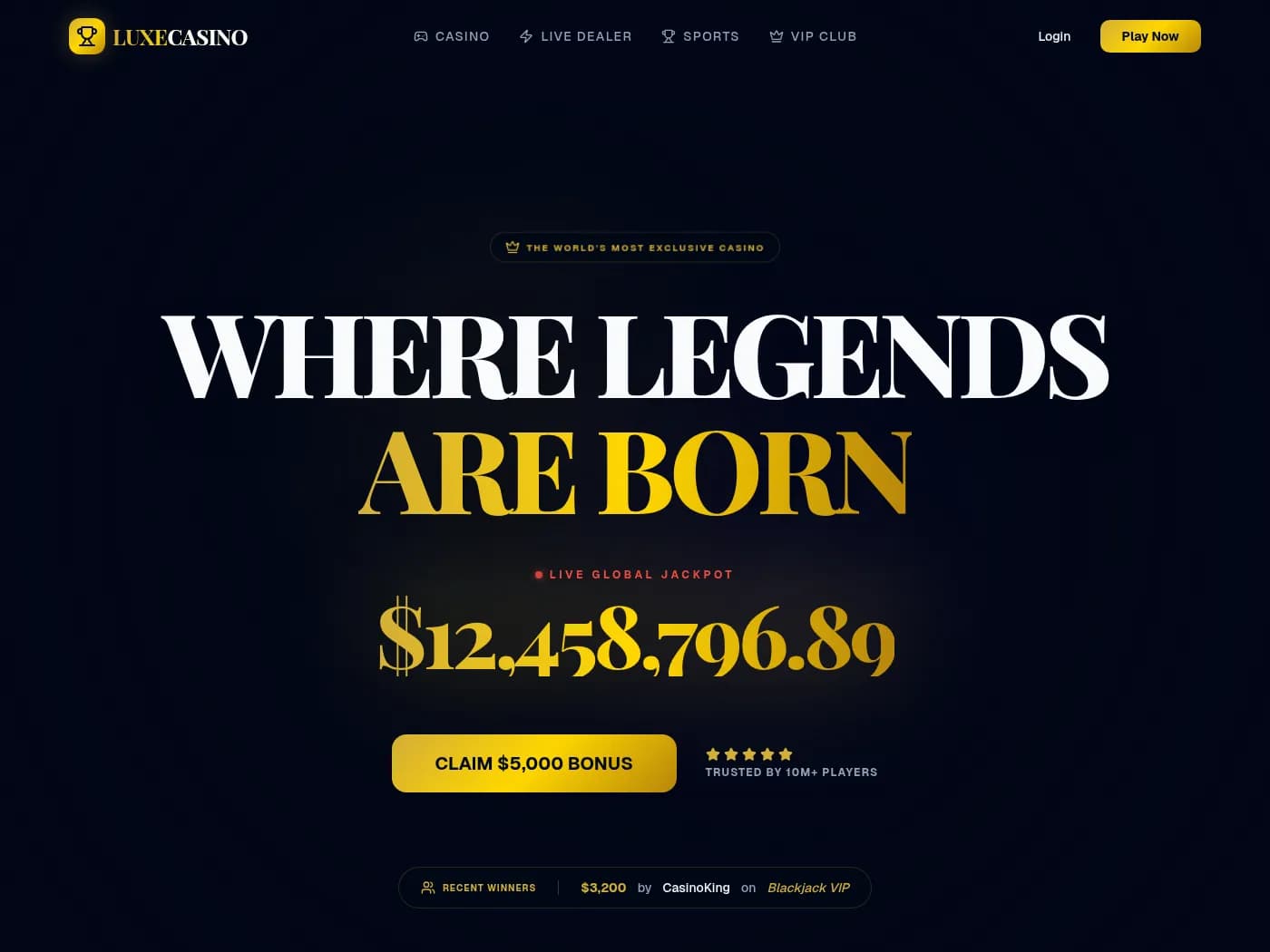 LuxeCasino UI Pro