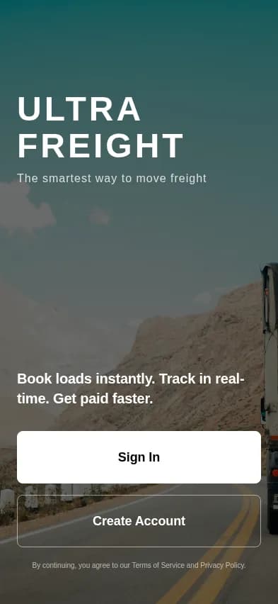 Ultra Freight Ride App