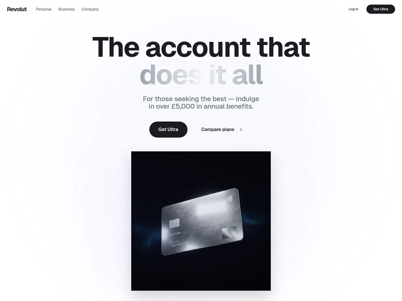 Ultra Plan Landing Page