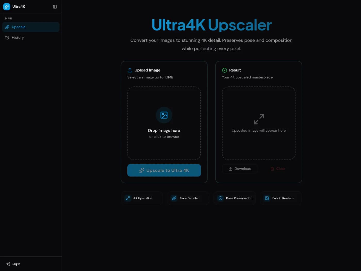 Ultra4K Image Upscaler