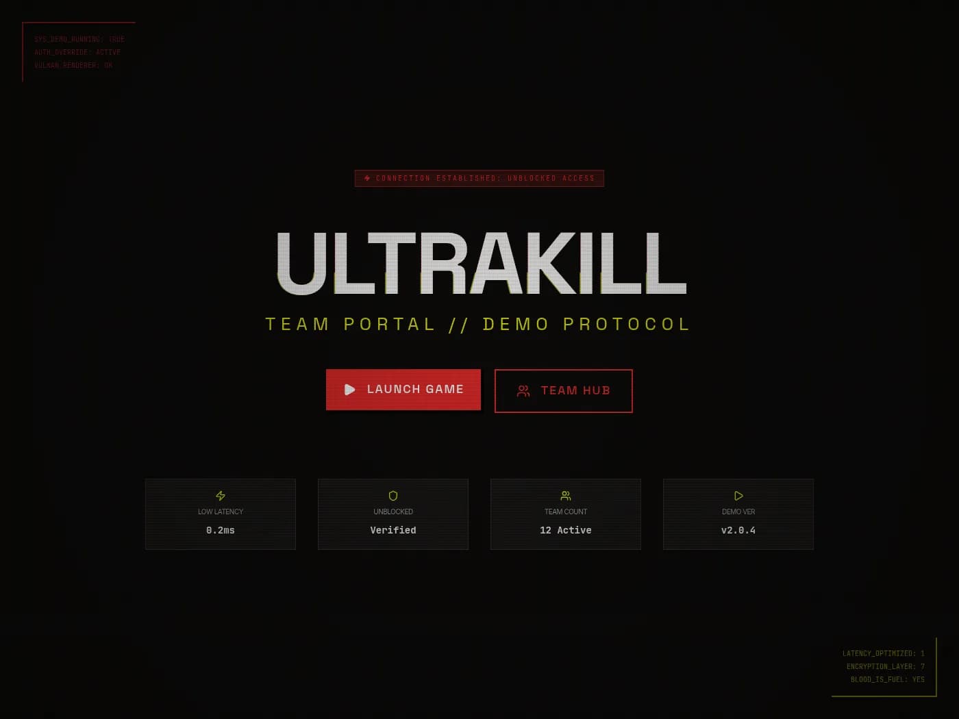 Ultrakill Demo Site