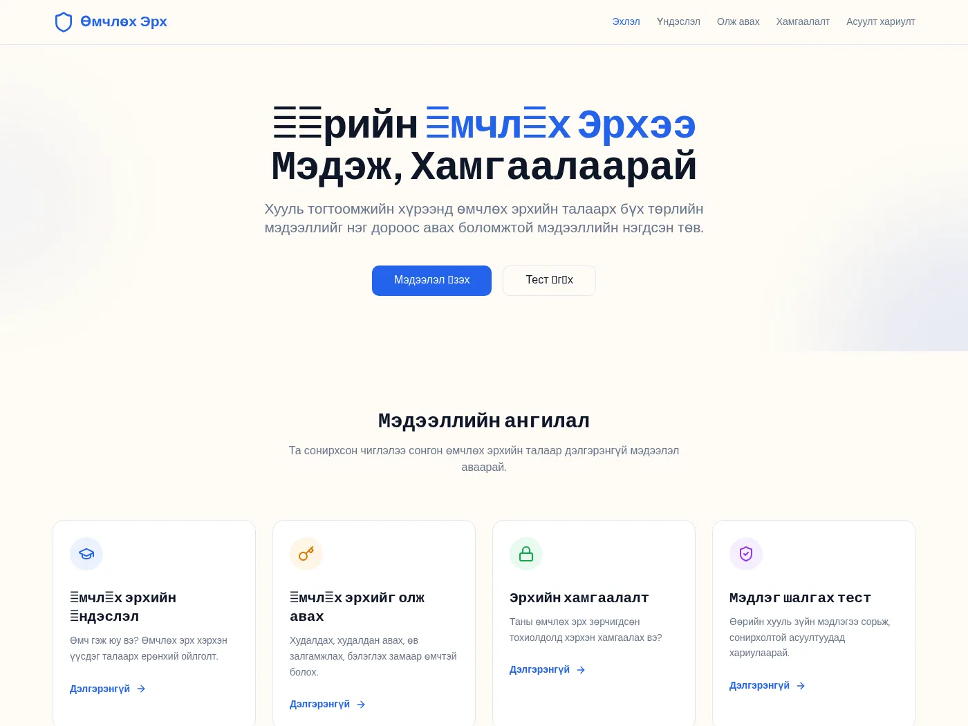 Өмчлөх Эрхийн Танилцуулга