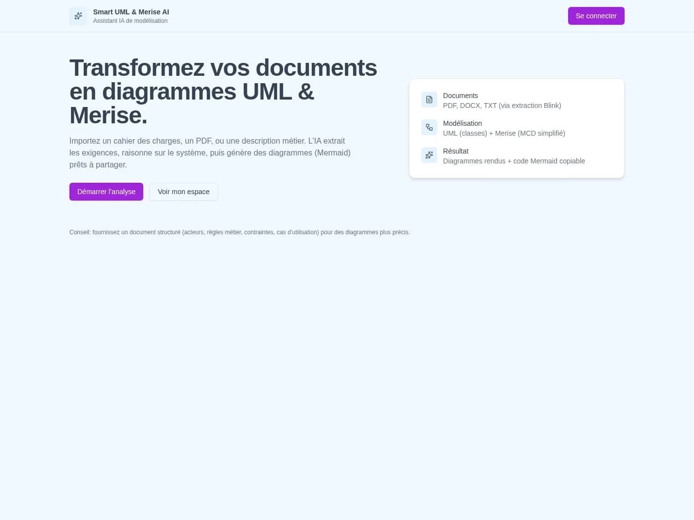 Smart UML & Merise AI