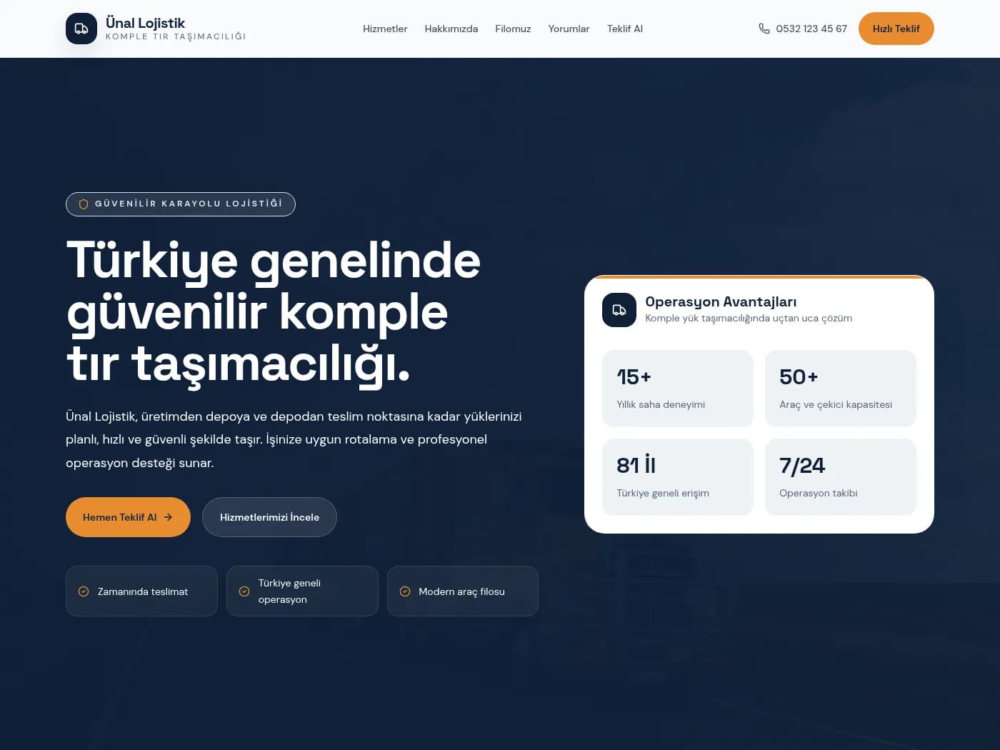 Ünal Lojistik Web