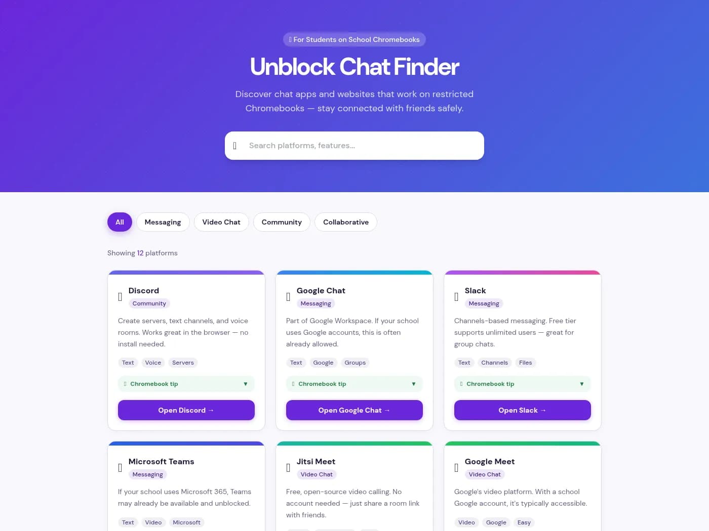 Unblock Chat Finder