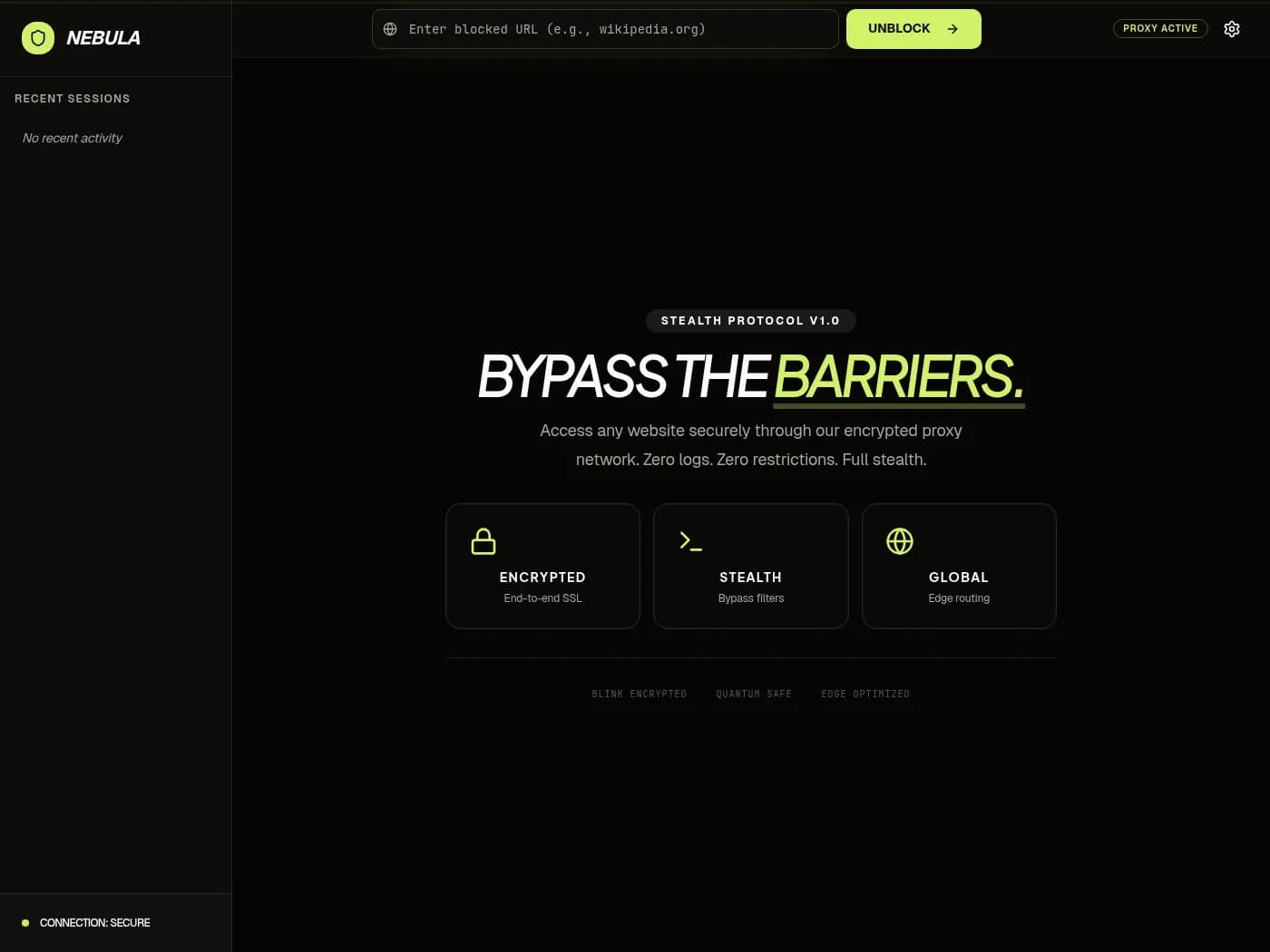 Unblocker Web Portal