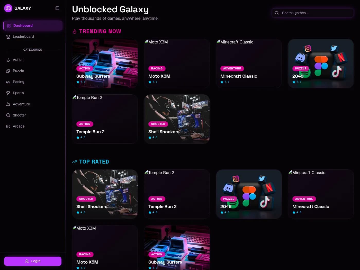 Unblocked Game Galaxy