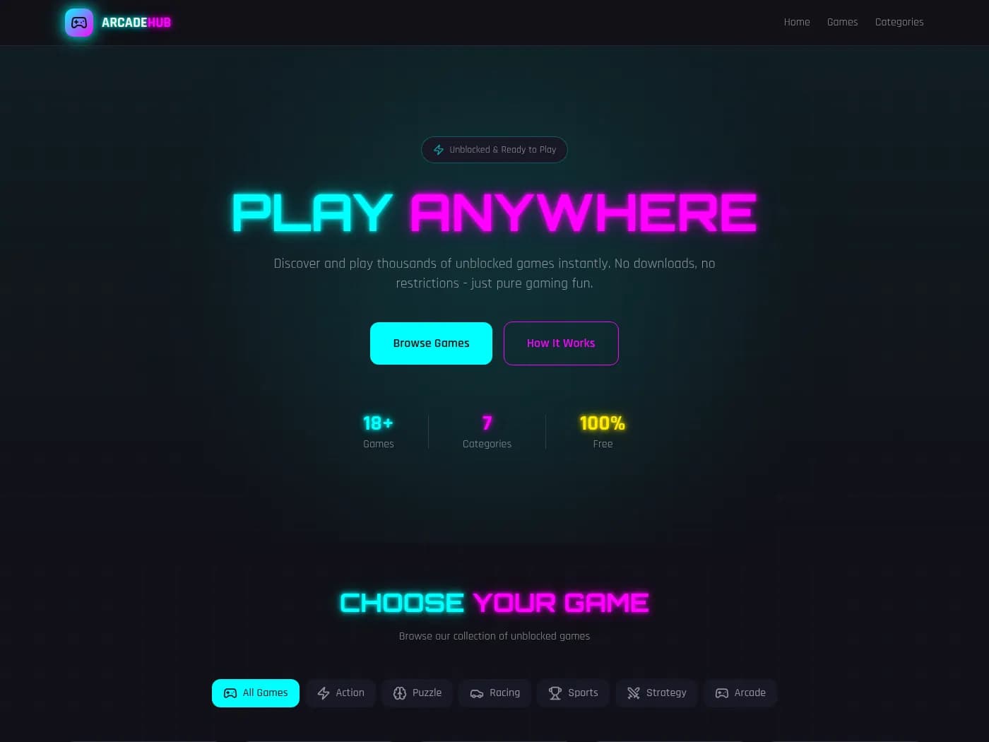 Unblocked Arcade Hub