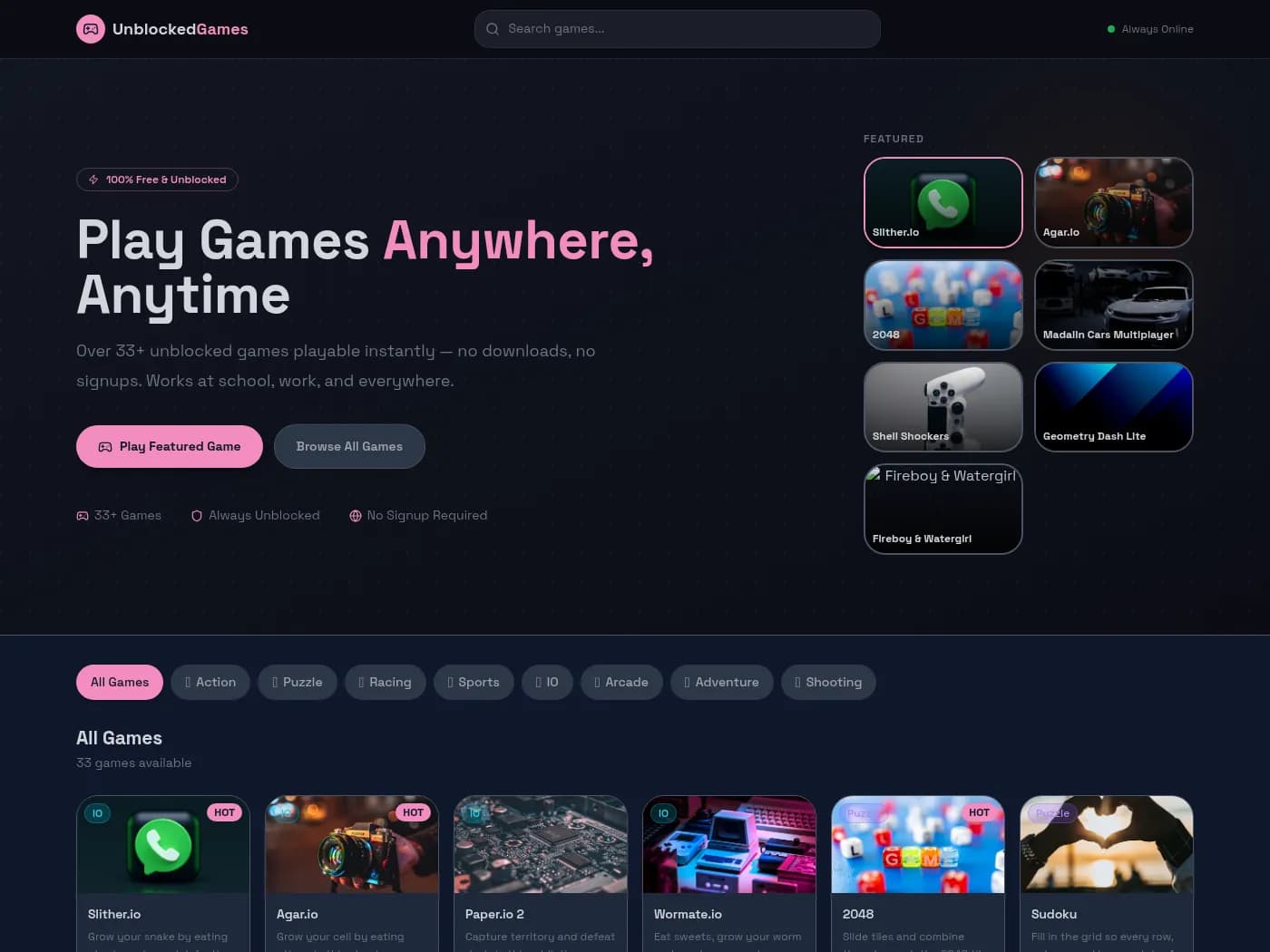 Unblocked Games Hub