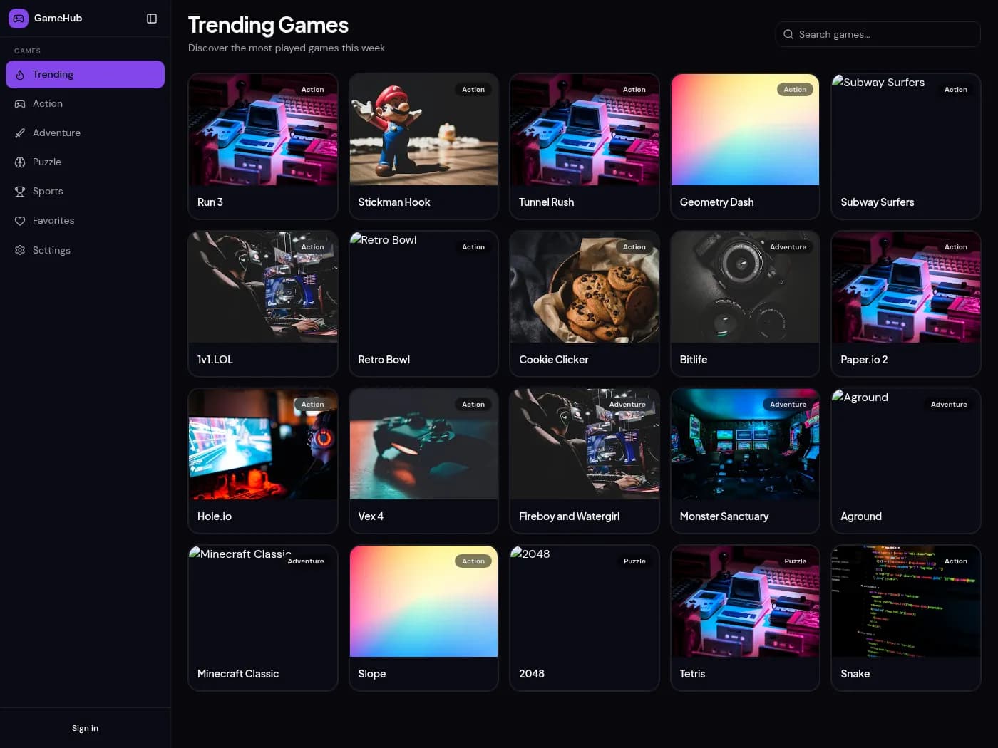 Unblocked Games Hub