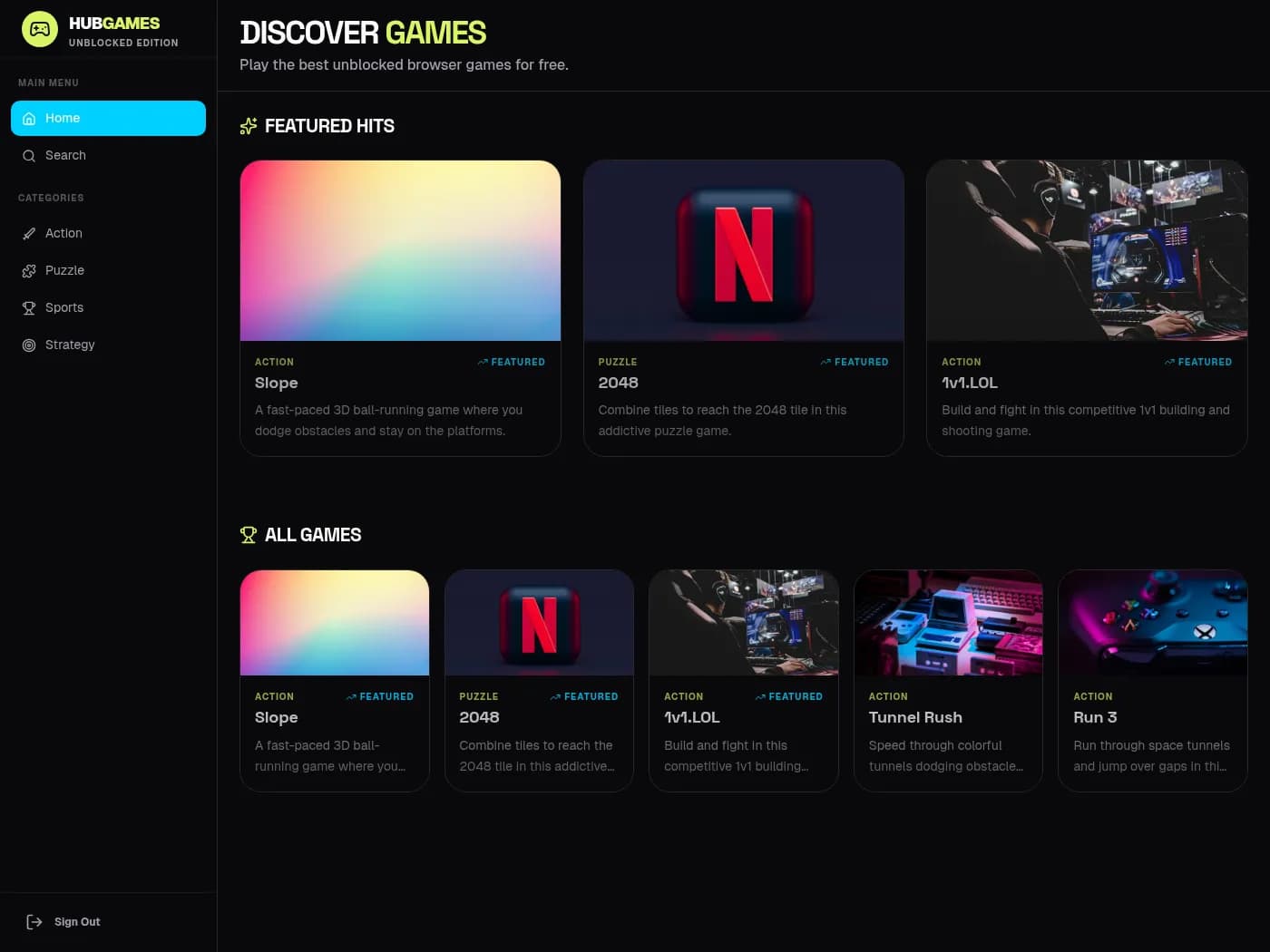 Unblocked Games Hub