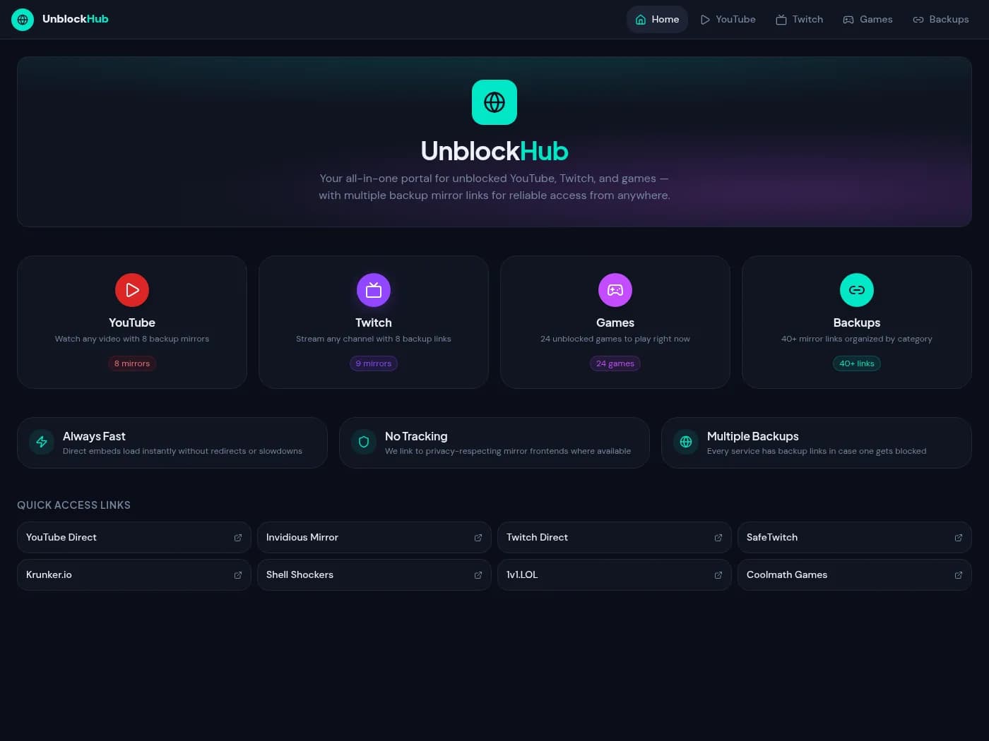 UnblockHub Portal