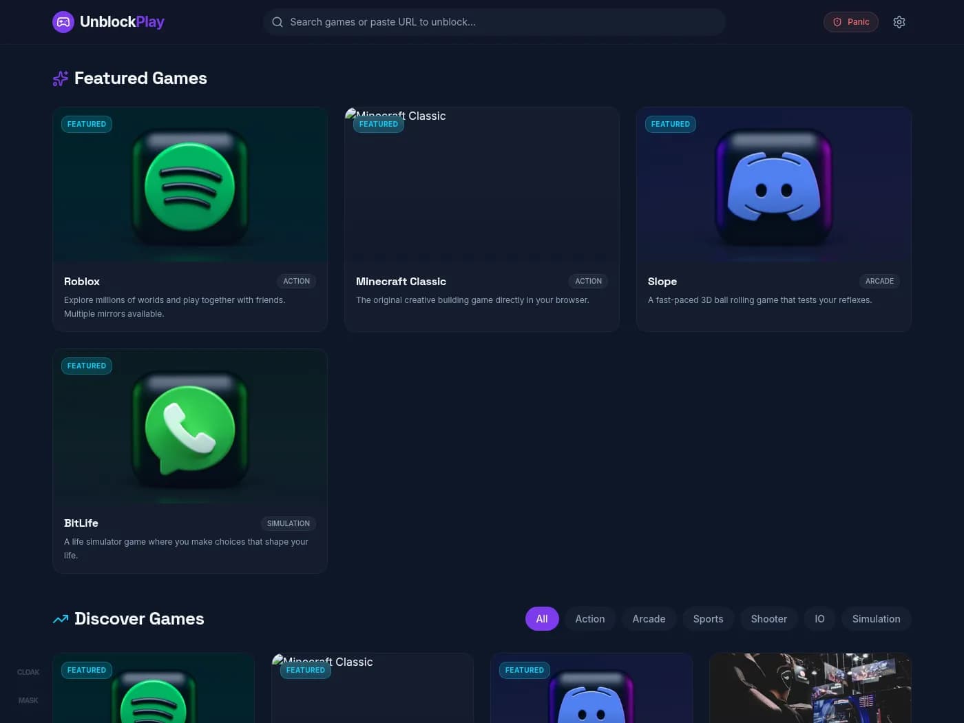 UnblockPlay Hub