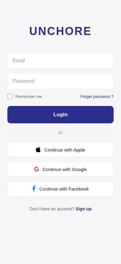 UnChore Mobile App