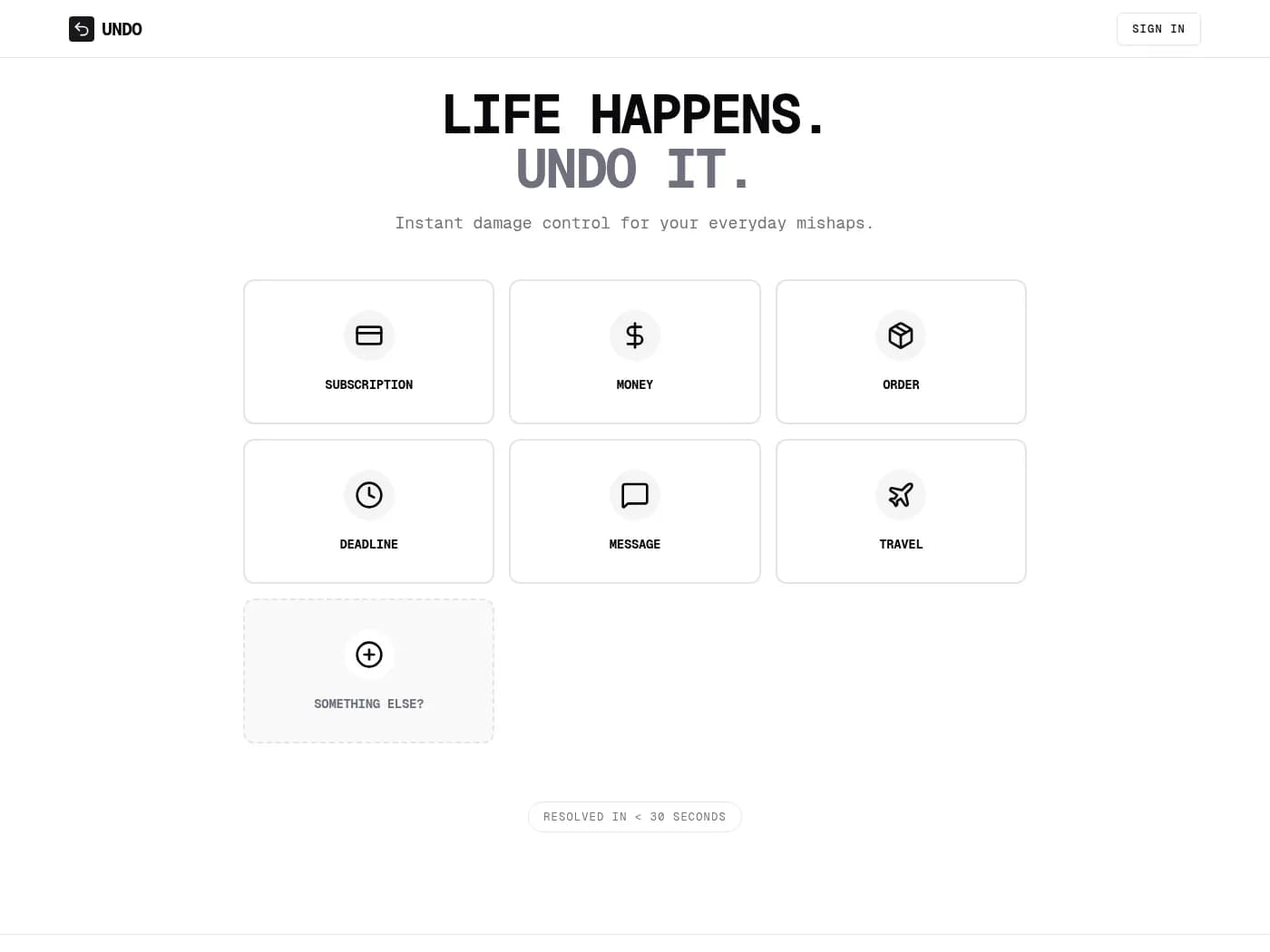 UNDO Life Fixer