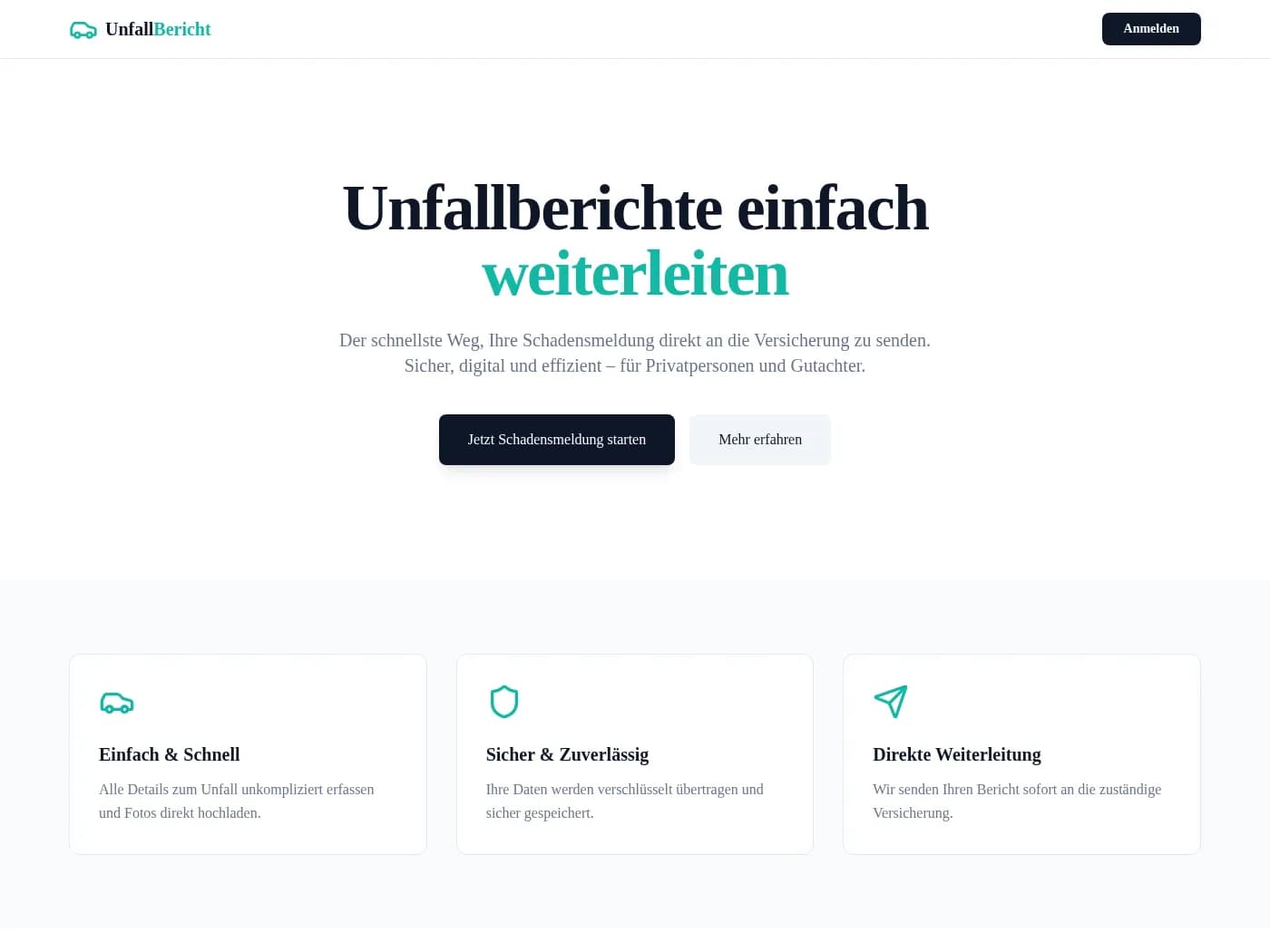 Unfallbericht Sender