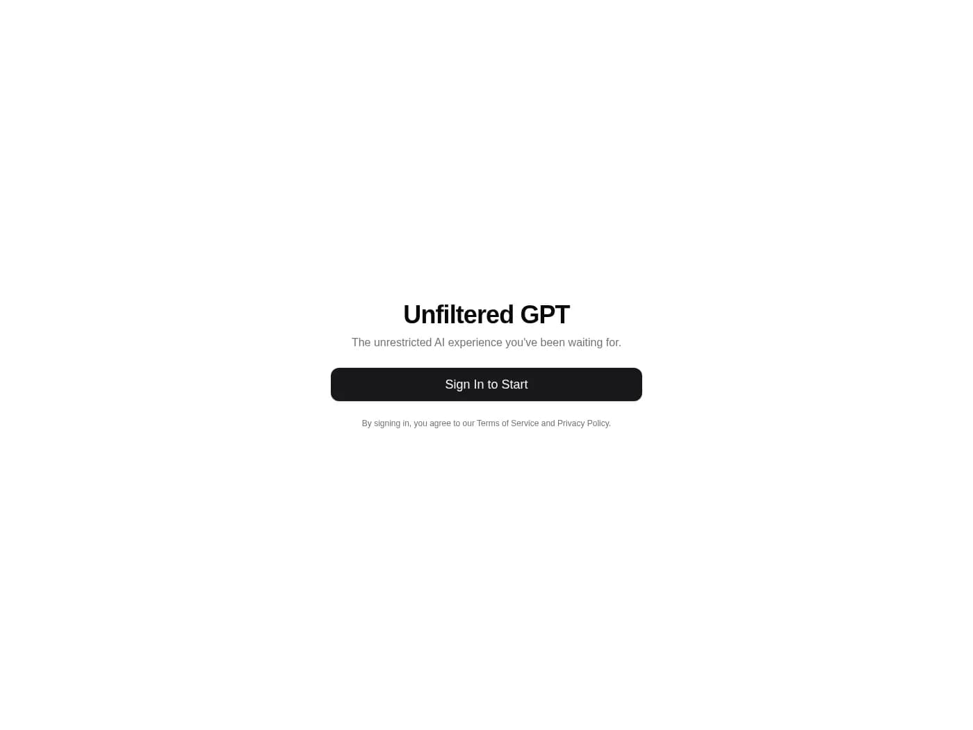 Unfiltered GPT App