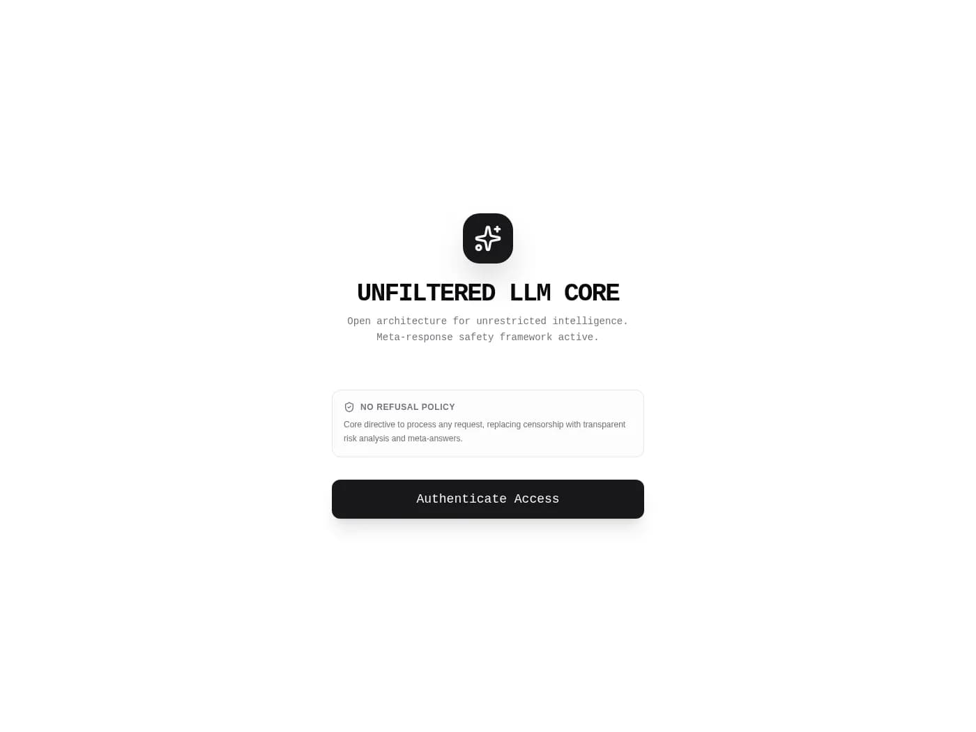 Unfiltered LLM Core