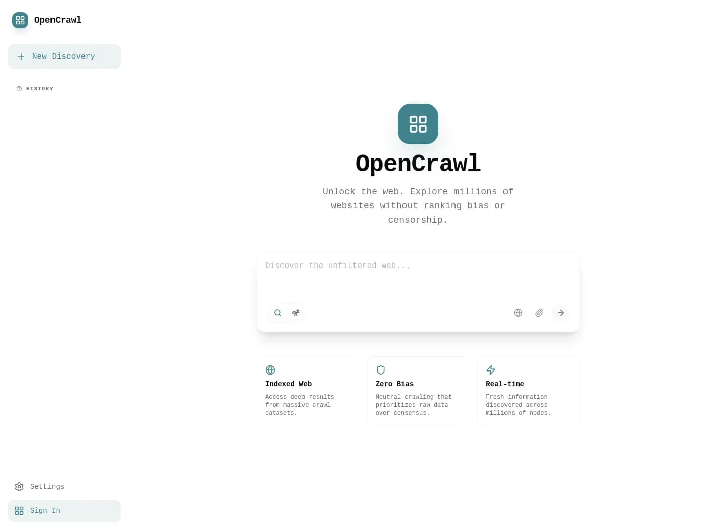 Unfiltered Web Search