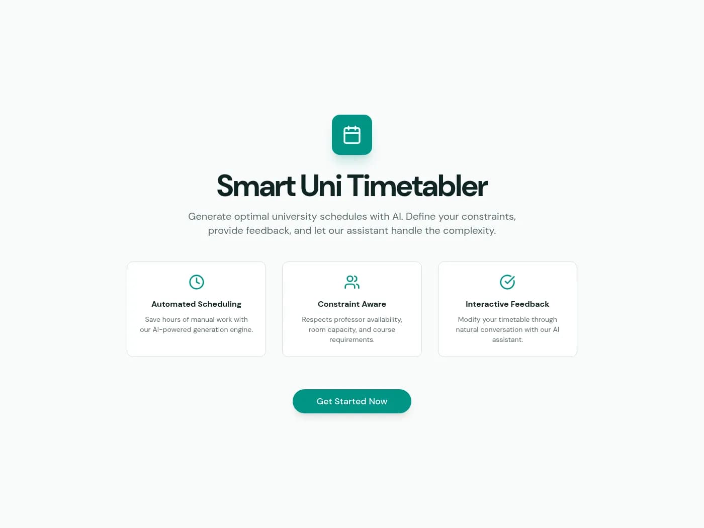 Smart Uni Timetabler