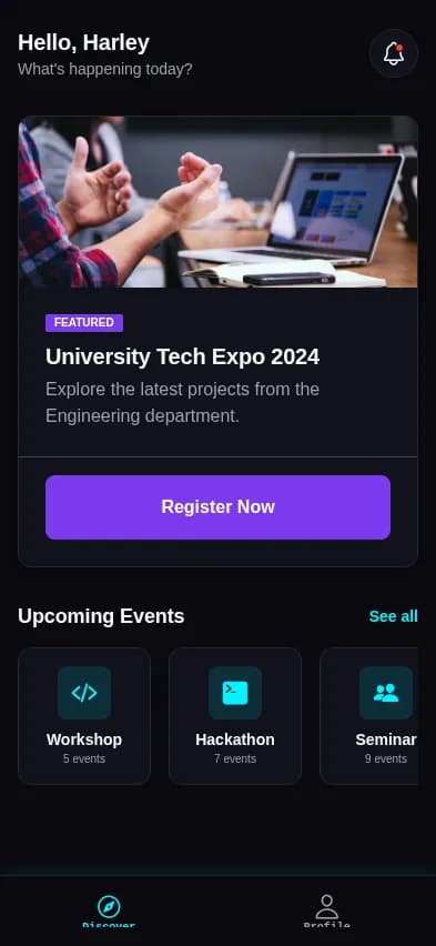 UniEvent Profile Redesign