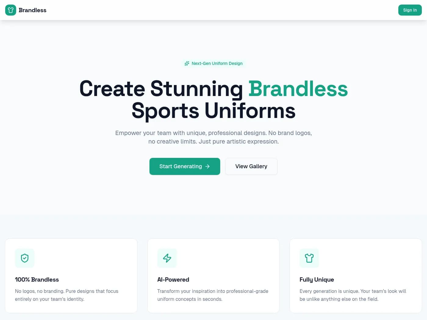 Brandless Uniform Generator