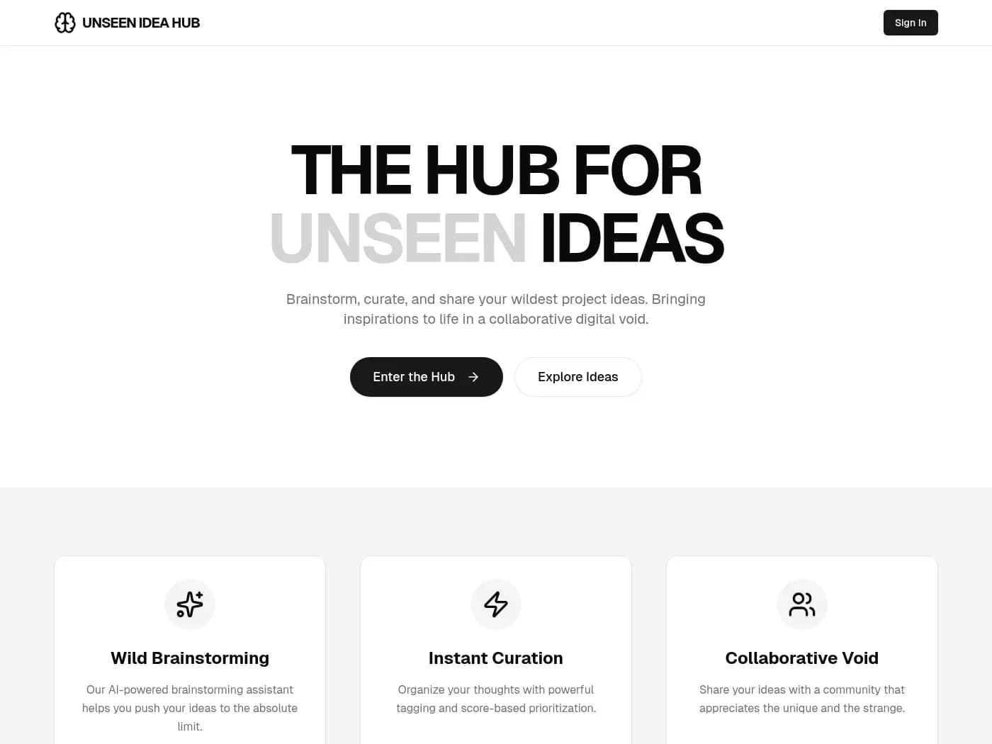 Unseen Idea Hub