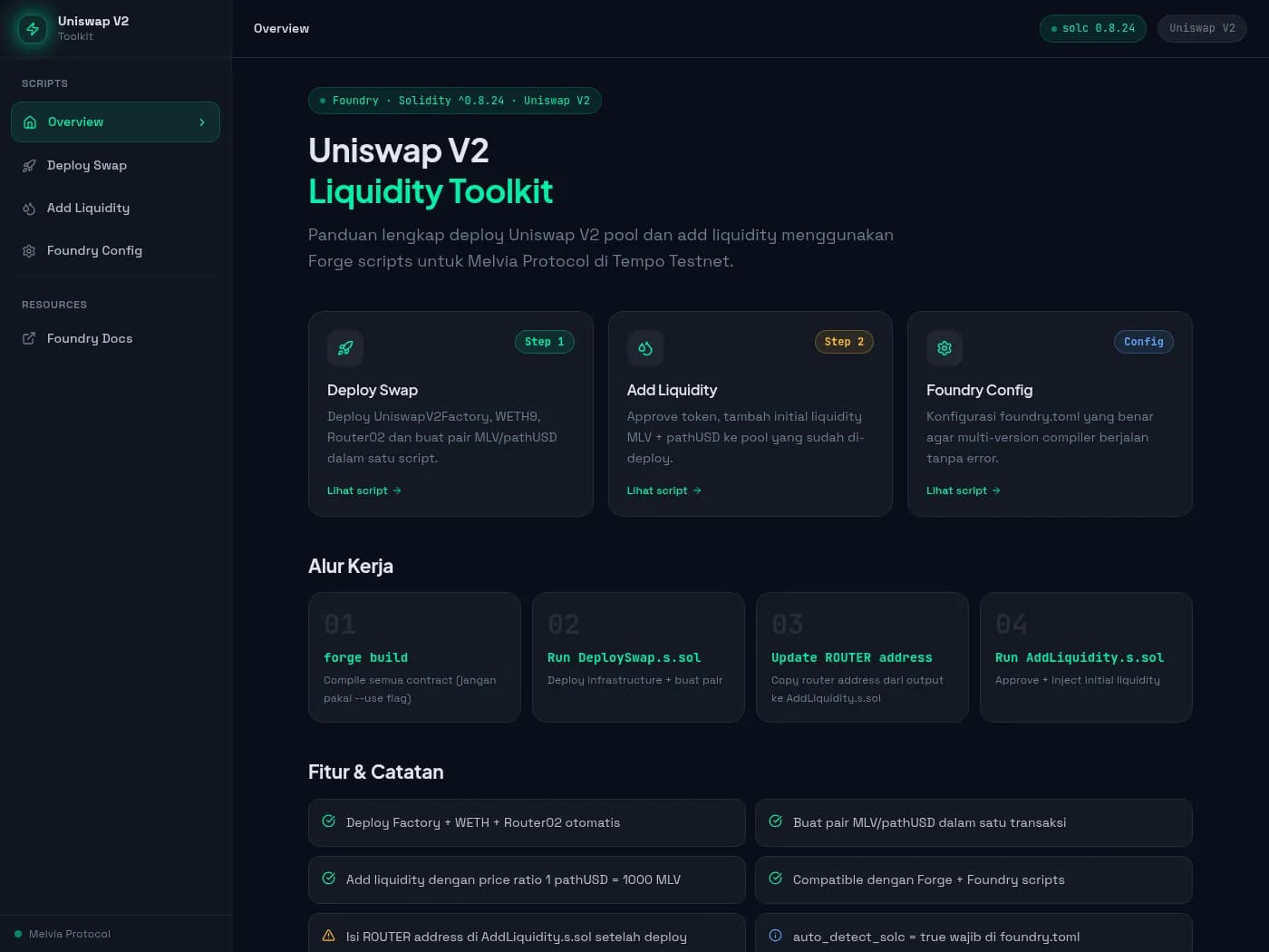 Uniswap V2 Liquidity Tools