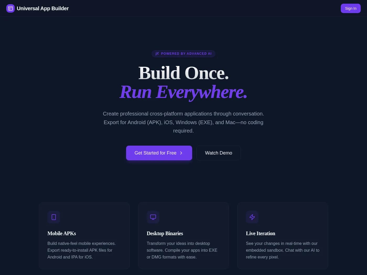 Universal App Builder